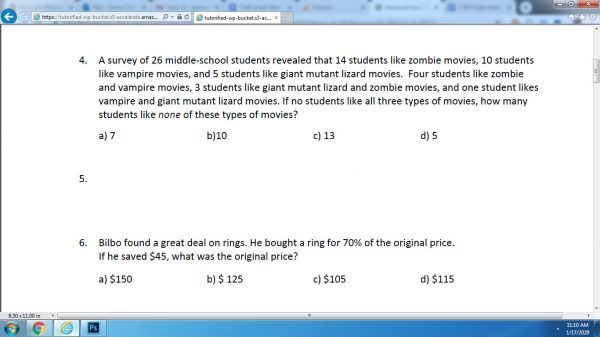 7 and 8th Grade Math Olympiad Practice Quiz