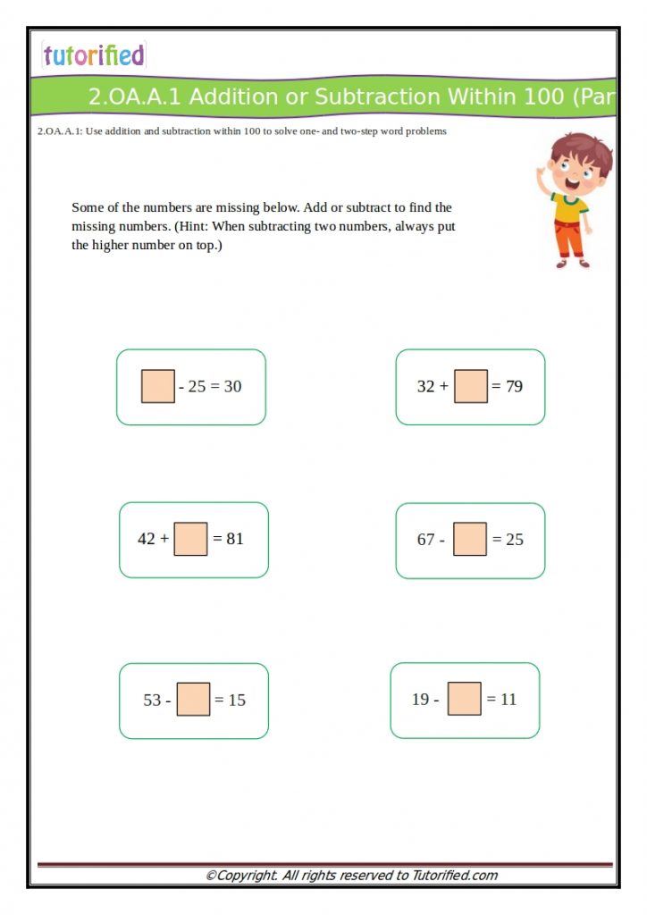 2nd Grade Common Core Math Worksheets