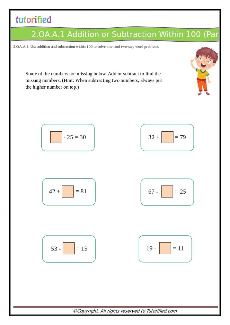 2nd Grade Common Core Math Worksheets
