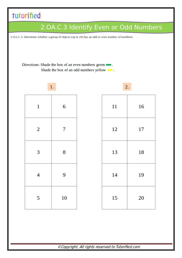 2nd Grade Common Core Math Worksheets