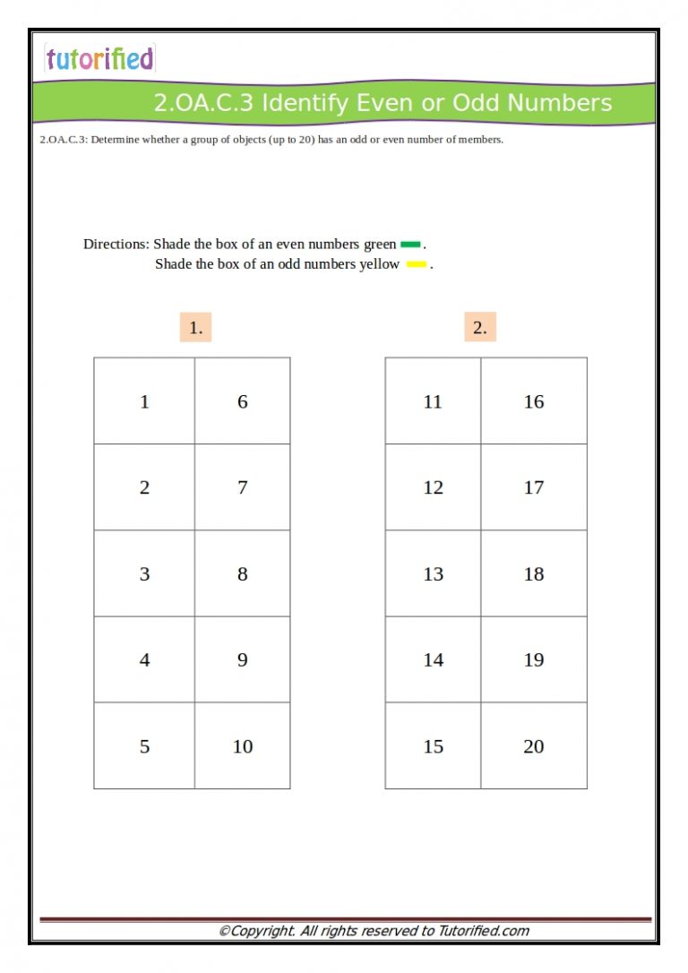 2nd Grade Common Core Math Worksheets