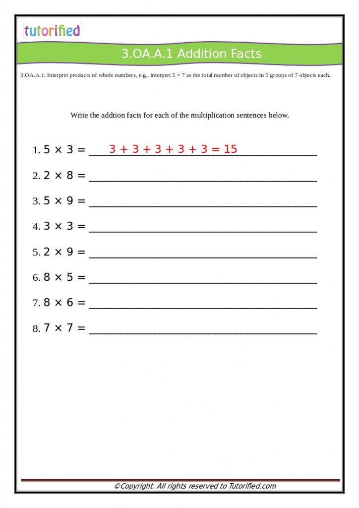 3rd Grade Common Core Math Worksheets
