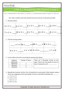 3rd Grade Common Core Math Worksheets