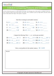 3rd Grade Common Core Math Worksheets