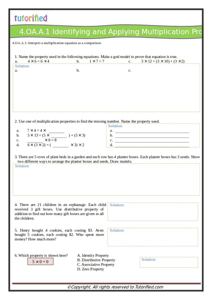 4th Grade Common Core Math Worksheets