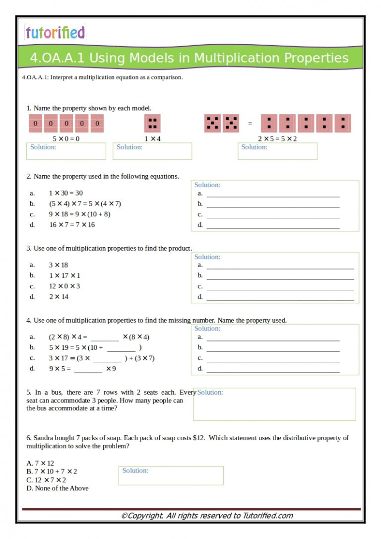 4th Grade Common Core Math Worksheets