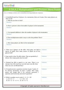 4th Grade Common Core Math Worksheets