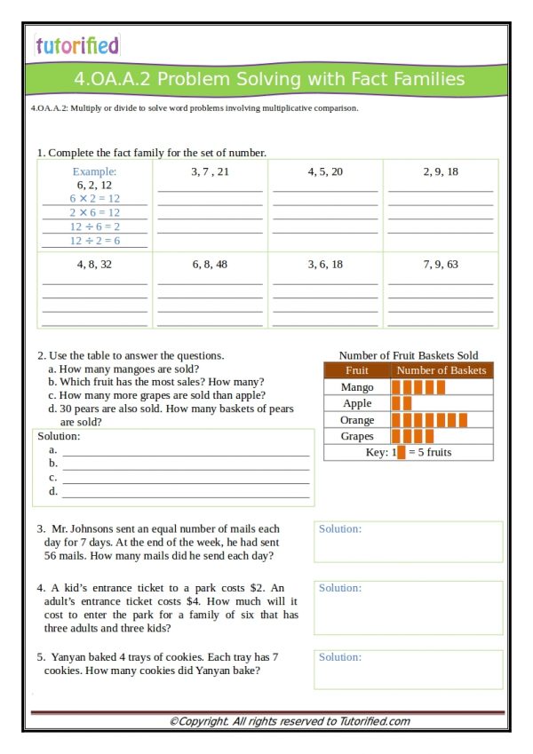 4th Grade Common Core Math Worksheets