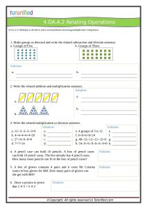 4th Grade Common Core Math Worksheets