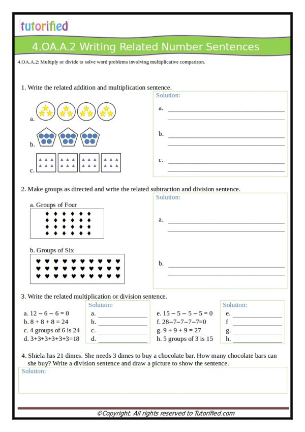 4th Grade Common Core Math Worksheets