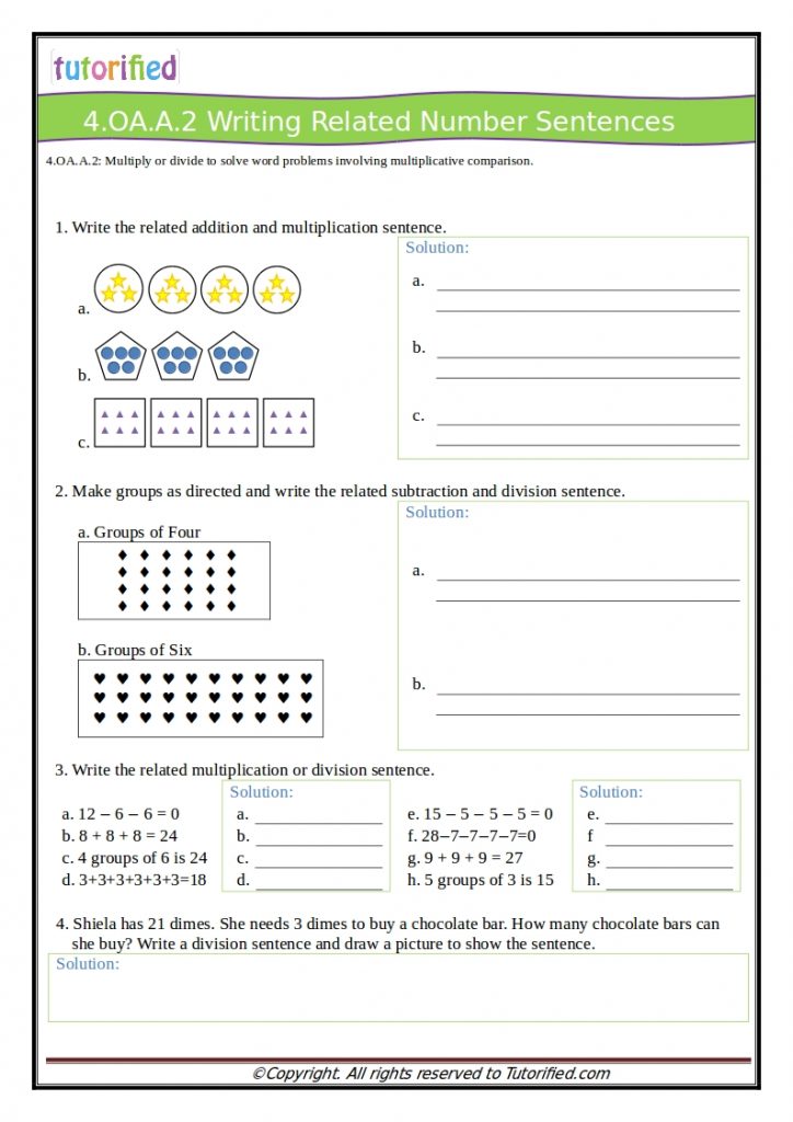 4th Grade Common Core Math Worksheets