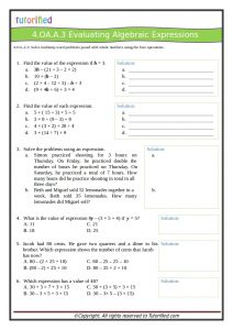4th Grade Common Core Math Worksheets