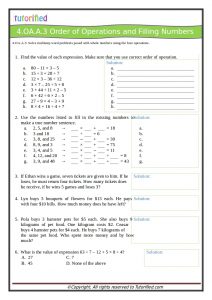 4th Grade Common Core Math Worksheets