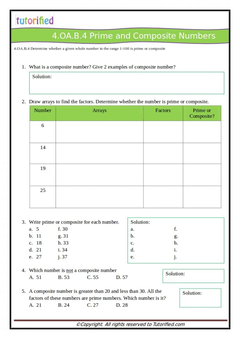 4th Grade Common Core Math Worksheets