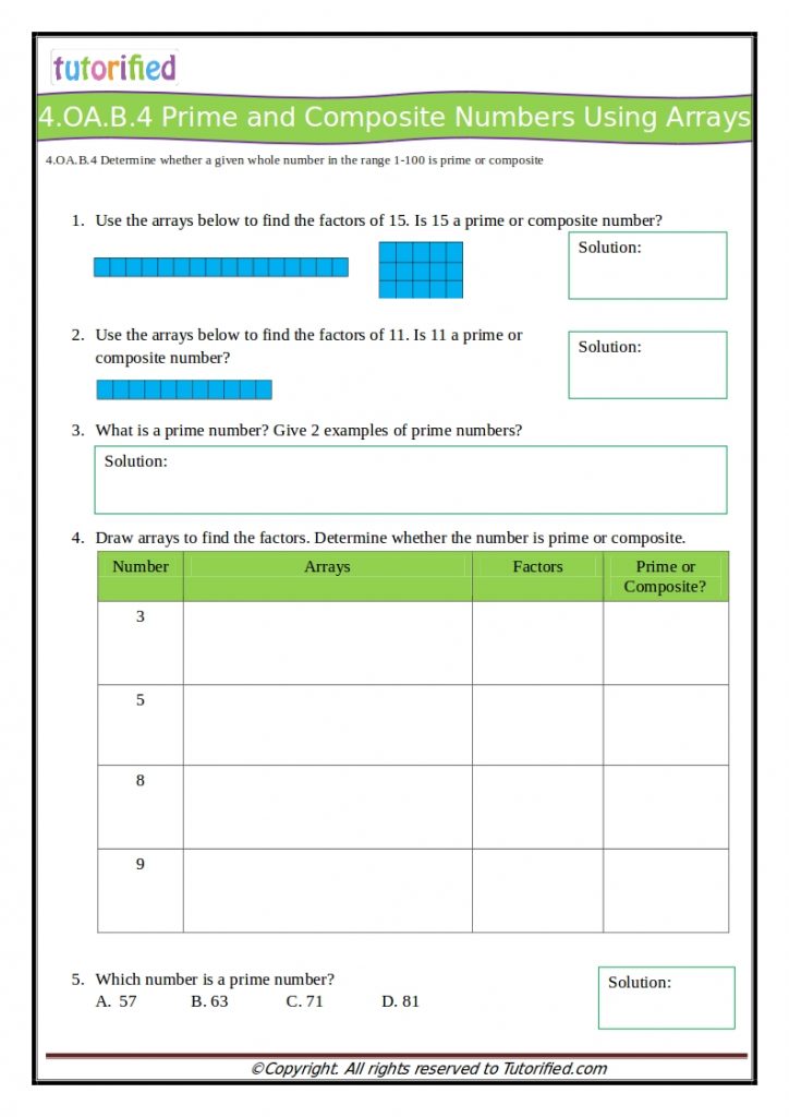 4th Grade Common Core Math Worksheets