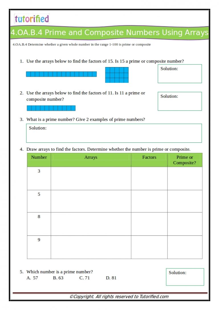 4th Grade Common Core Math Worksheets