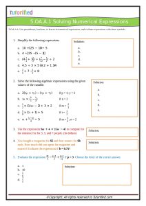 5th Grade Common Core Math Worksheets