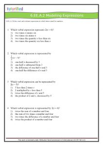 6th Grade Common Core Math Worksheets