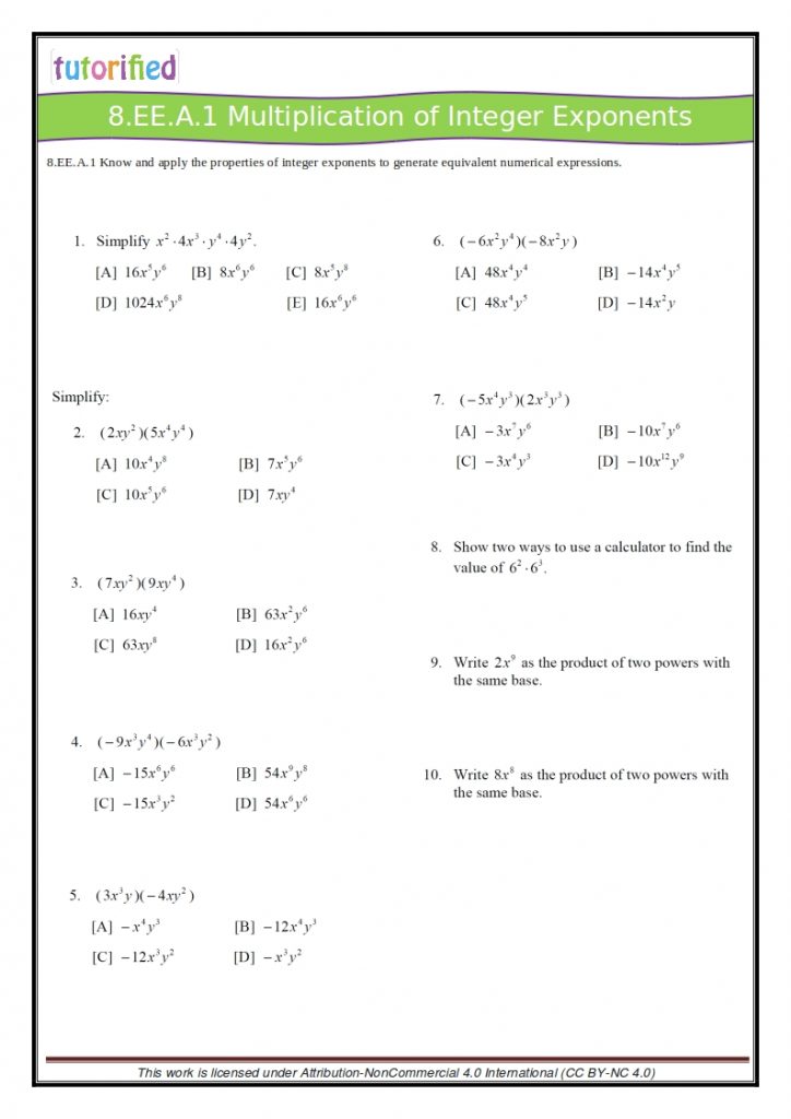 Pre AP Algebra 1 Practice Test PDF Worksheets