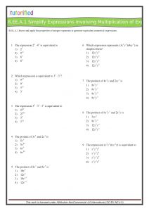 8th Grade Common Core Math Worksheets