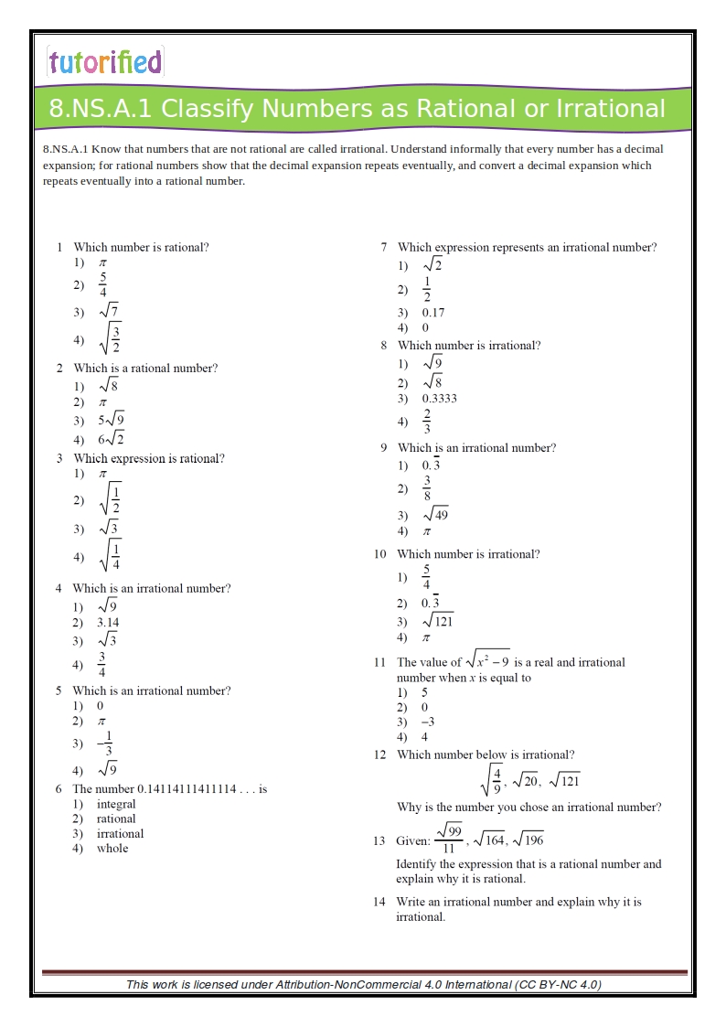 8th Grade Math Worksheets For Practice Catchy Printable BF4