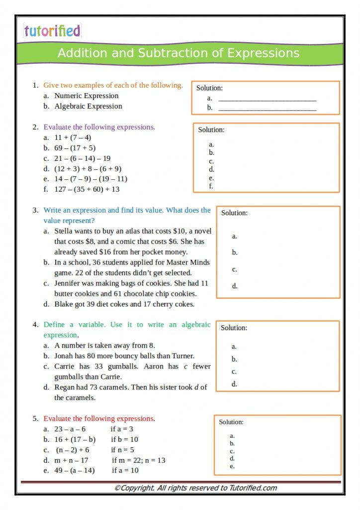 5th Grade Common Core Math Worksheets