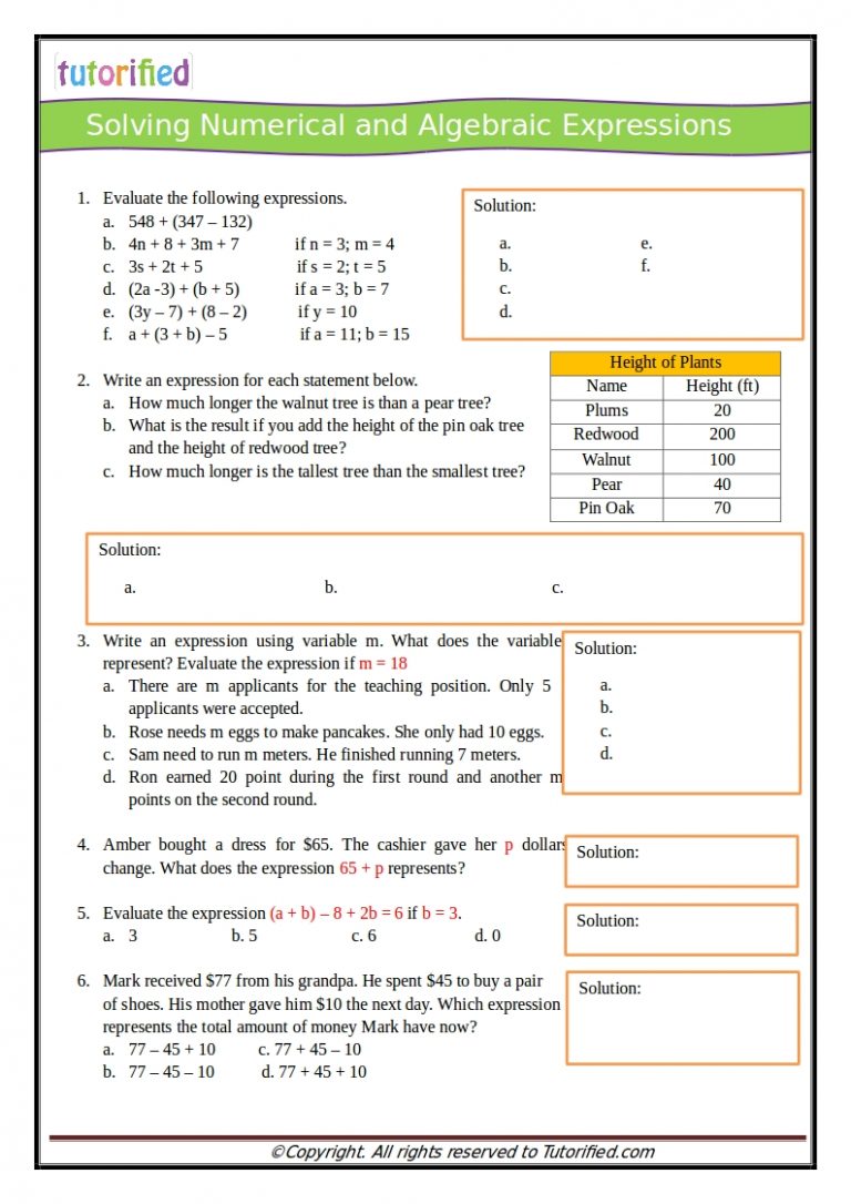 5th Grade Common Core Math Worksheets