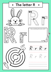Free Letter R Coloring Pages Printable PDF