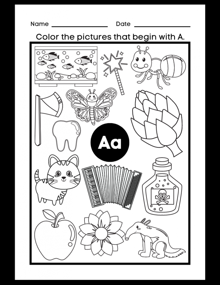 Letter A Activities for Toddler, Preschool & Kindergarten Printable PDF