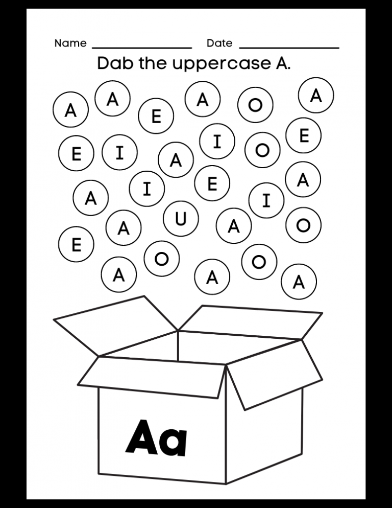 Letter A Activities for Toddler, Preschool & Kindergarten Printable PDF