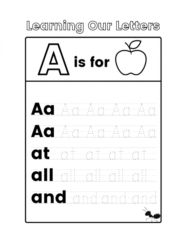 Letter A Activities for Toddler, Preschool & Kindergarten Printable PDF