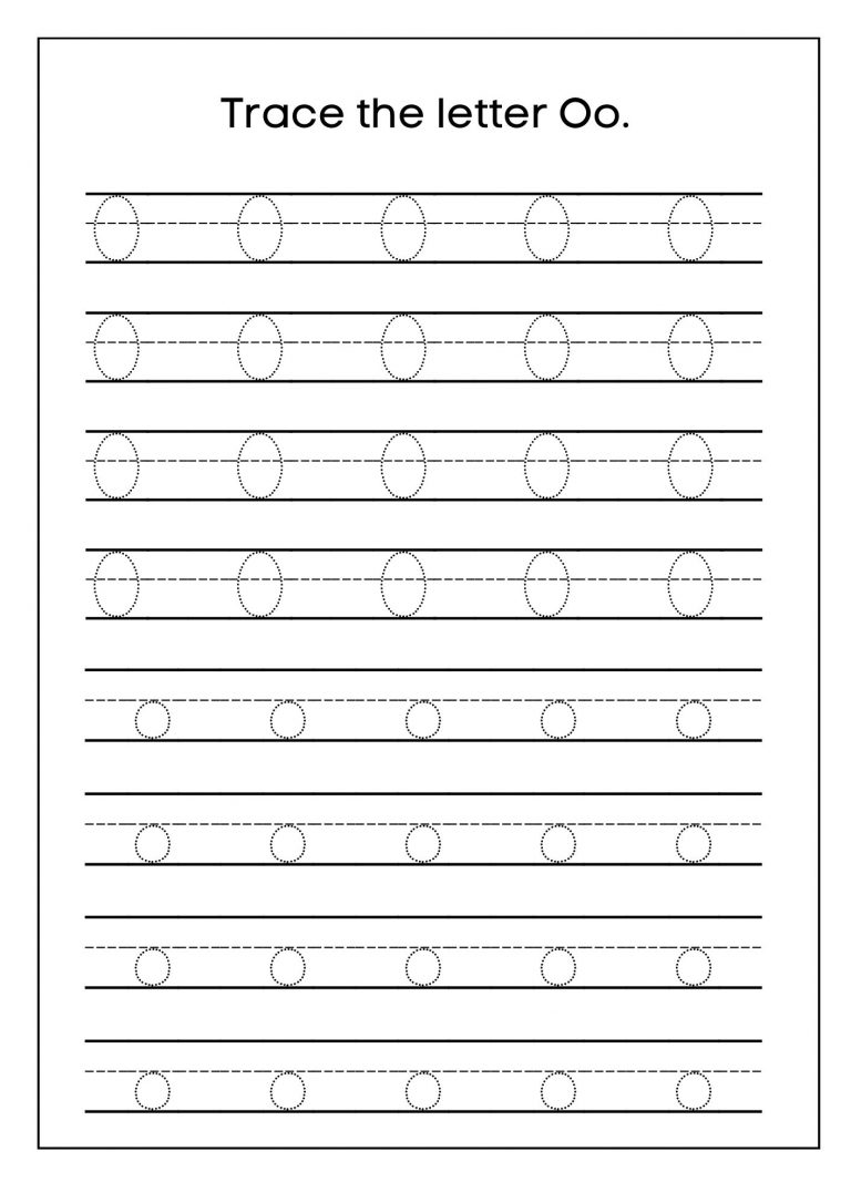 Free Letter O Dot Worksheets Printable PDF