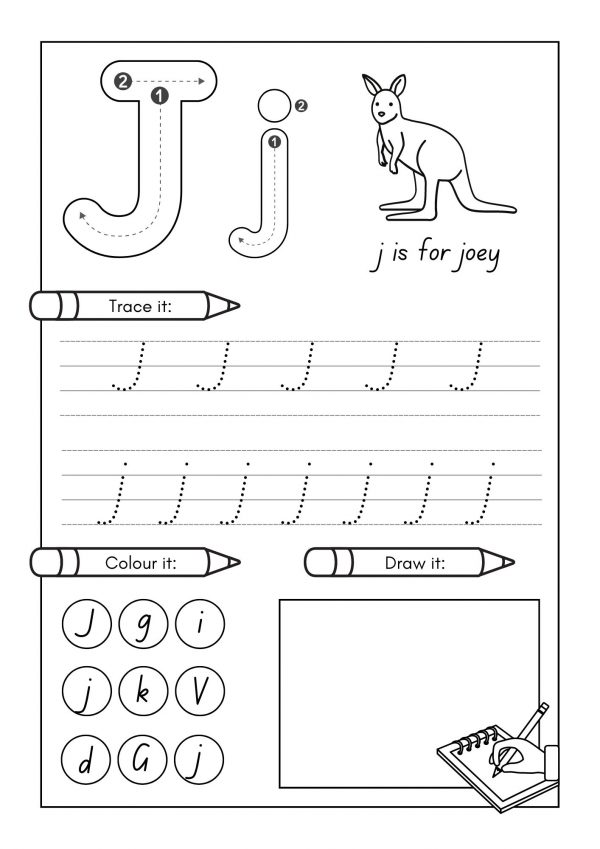Letter J Activities for Toddler, Preschool & Kindergarten Printable PDF
