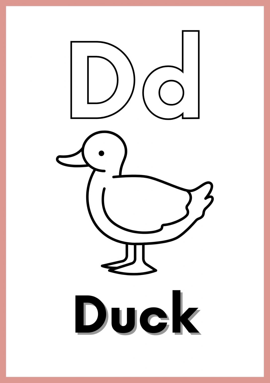 Free Letter D Pictures Worksheets Printable PDF