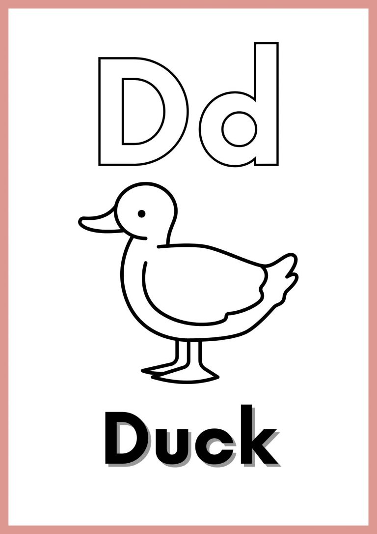 Free Letter D Pictures Worksheets Printable PDF