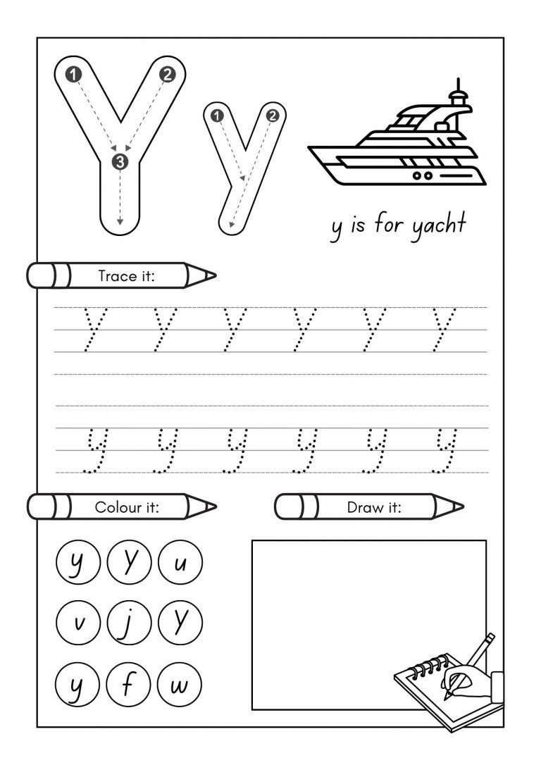 Letter Y Activities for Toddler, Preschool & Kindergarten Printable PDF