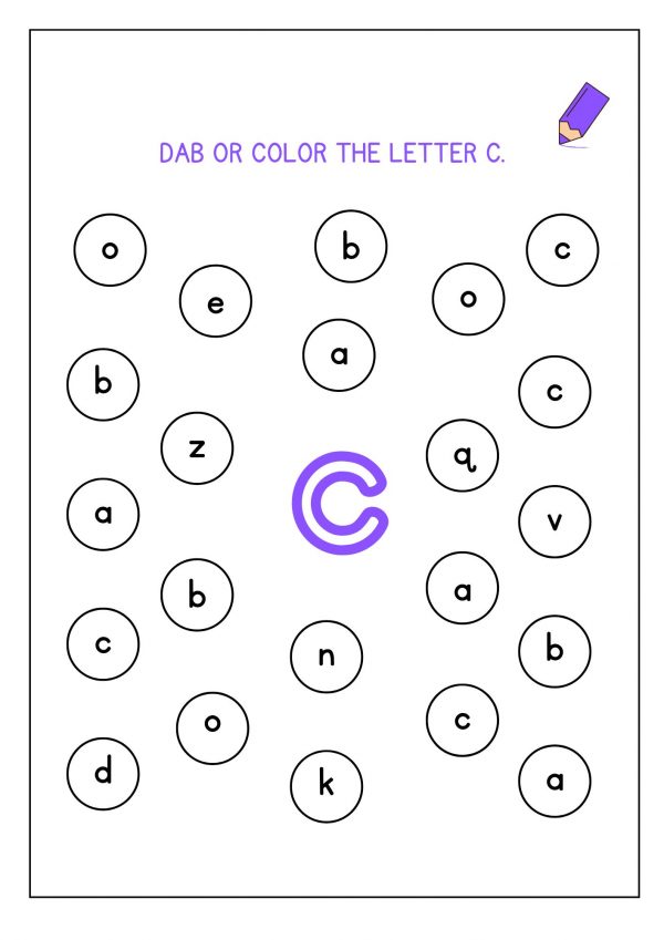 Letter C Activities for Toddler, Preschool & Kindergarten Printable PDF