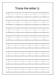 Free Letter L Dot Worksheets Printable PDF