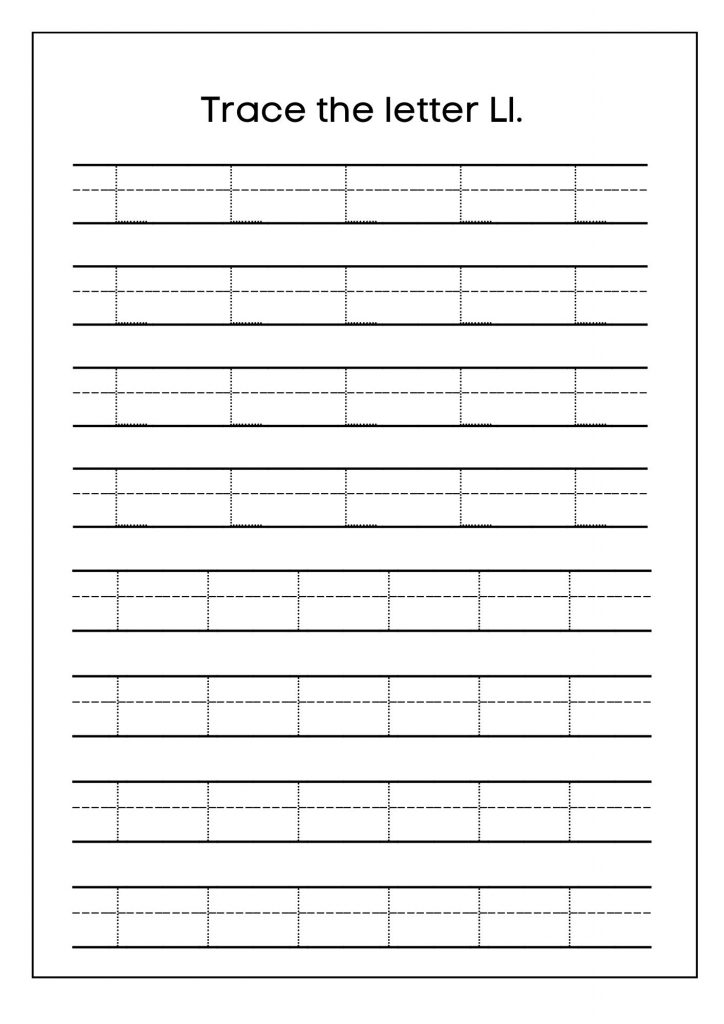 Free Letter L Dot Worksheets Printable PDF