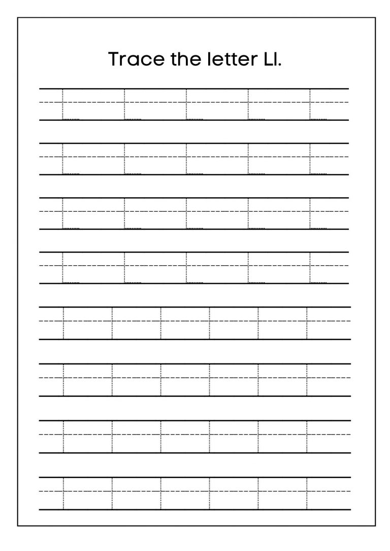 Free Letter L Dot Worksheets Printable PDF
