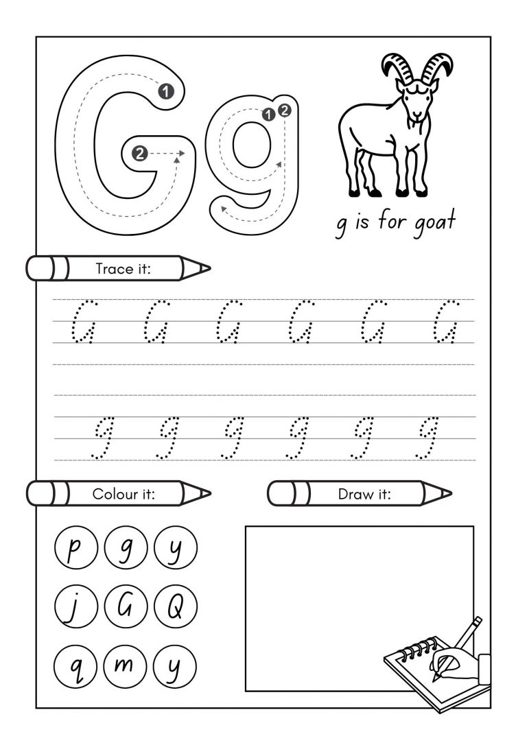 Letter G Activities for Toddler, Preschool & Kindergarten Printable PDF