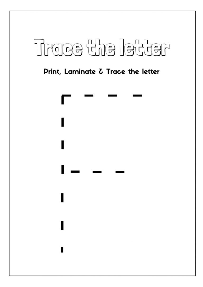 Free Letter F Dot Worksheets Printable PDF