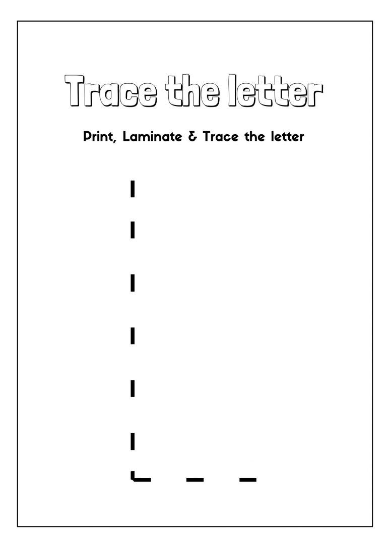 Free Letter L Dot Worksheets Printable PDF