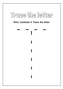 Free Letter T Dot Worksheets Printable PDF