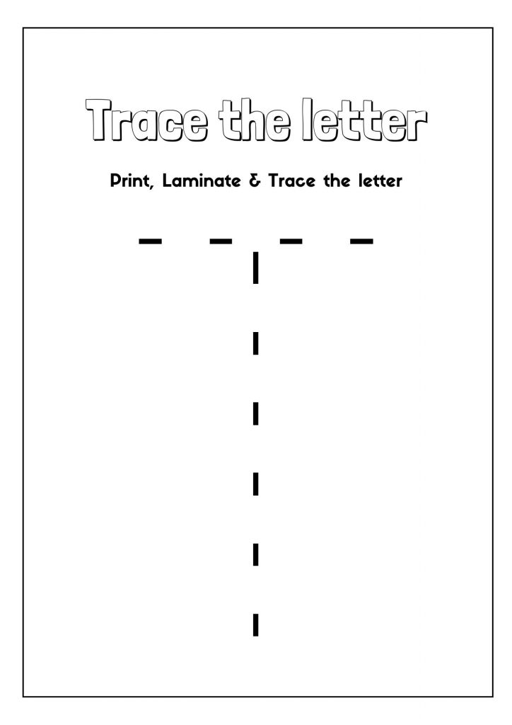 Free Letter T Dot Worksheets Printable PDF