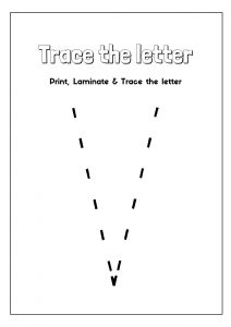 Free Letter V Dot Worksheets Printable PDF