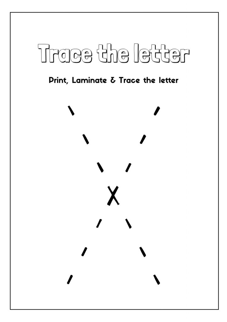 Free Letter X Dot Worksheets Printable PDF
