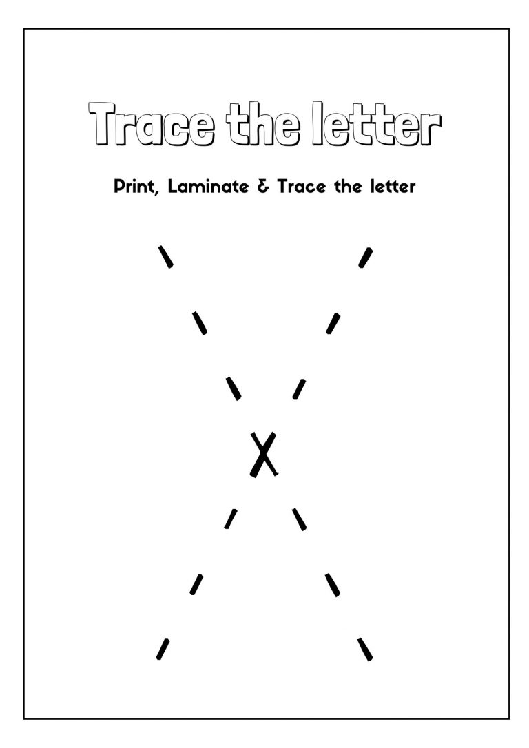 Free Letter X Dot Worksheets Printable PDF