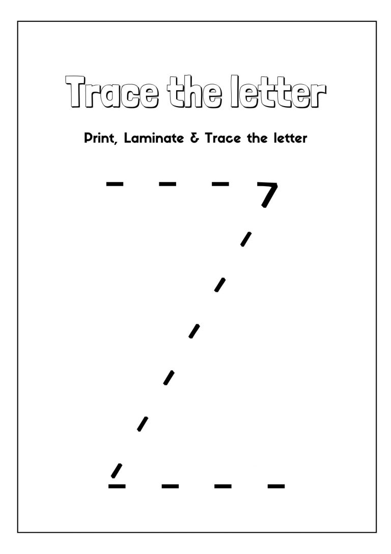 Free Letter Z Dot Worksheets Printable PDF