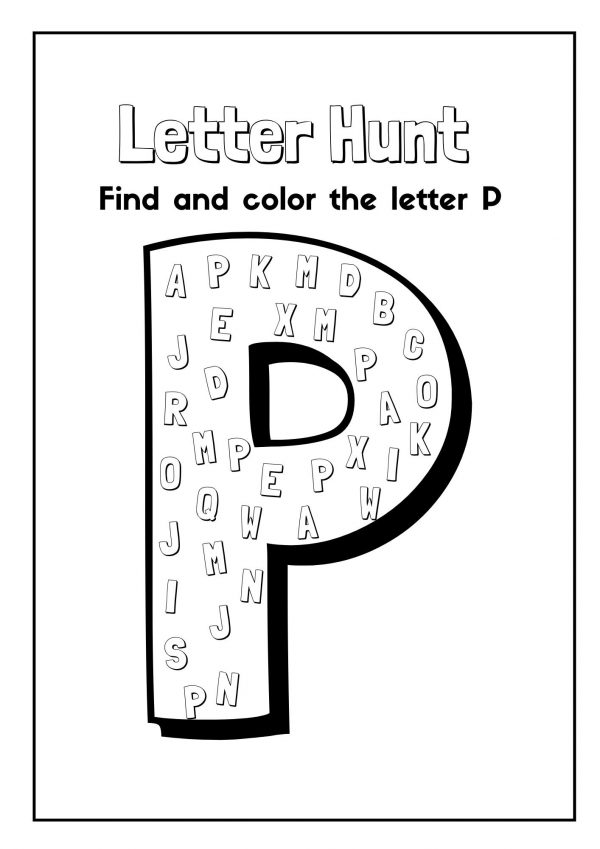 Letter P Activities for Toddler, Preschool & Kindergarten Printable PDF